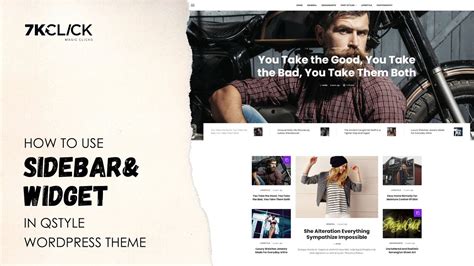 How To Use Sidebar Widget In QStyle WordPress Theme YouTube