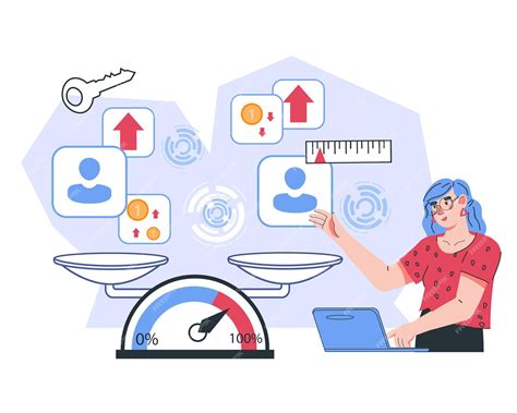 Premium Vector Evaluation Of Employees Performance And Business Efficiency And Kpi Vector