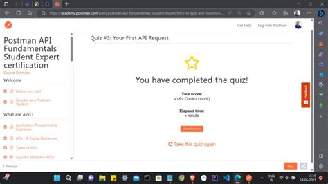 Adarsh Singh On Linkedin Postman Learning Till Quiz 3 In Which 15 Out