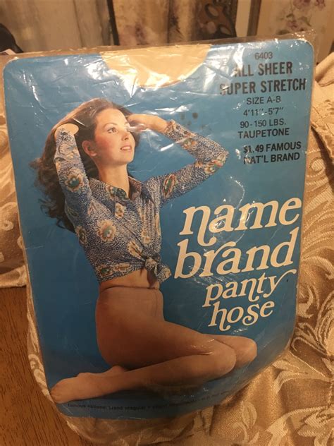 Vintage Sheer Brand Name Taupetone Nude Pantyhose W Gem