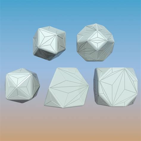 기하학적 모양 팩 10 3d 모델 9 Max Fbx Free3d