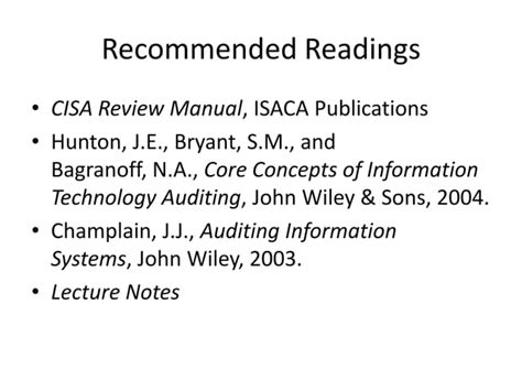 Information System Architecture And Audit Control Lecture 1 Pptx Information Services