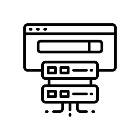 Web Server Icon Vector Line Icon For Your Website Mobile Presentation And Logo Design