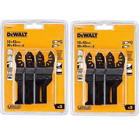 Dewalt 6pc 43mm Multi Tool Accessory Blade Set 18 12 Tpi Dcs355 Dwe315