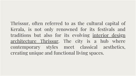 Ppt Interior Design Architecture In Thrissur A Blend Of Tradition And Modernity Powerpoint