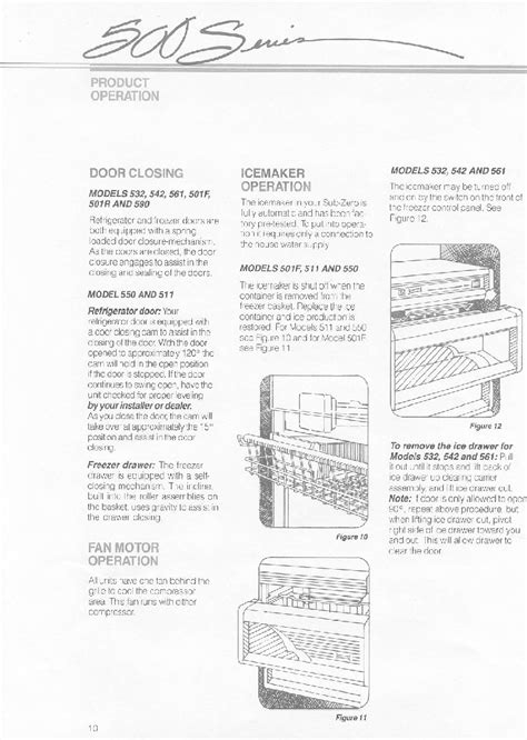 Sub Zero 501f Refrigerator Information Manual Pdf Viewdownload Page 10