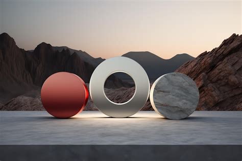 Premium Ai Image Three Spherical Objects Perched Atop A Majestic