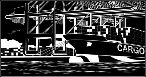 Container Loading Royalty Free Vector Image VectorStock