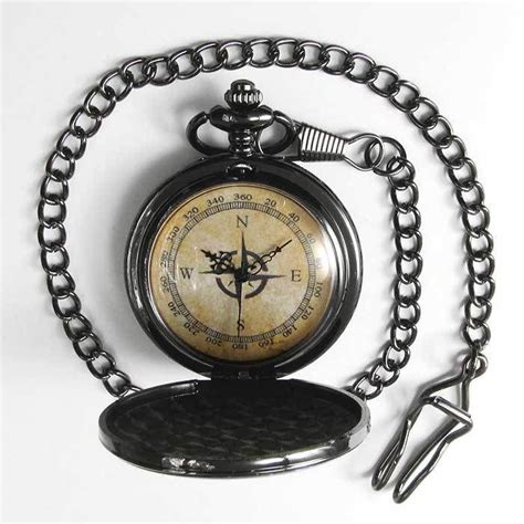 Compass Pocket Watch Pocket Watch Pocket Polished Steel