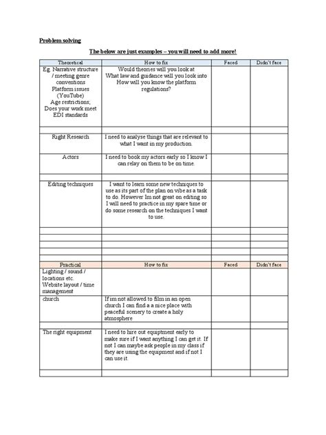 Problem Solving Pdf Self Improvement