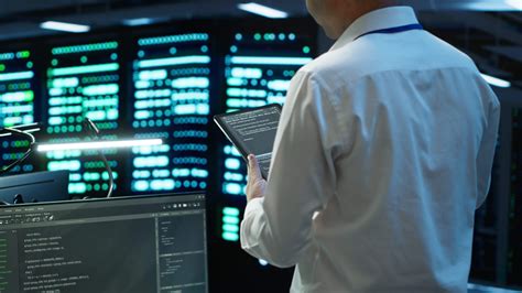 Data Center Engineer Responsible For Installation And Repair Of Networking Equipment Solving