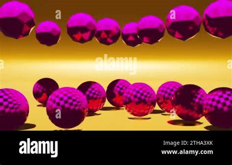 animation wallpaper rotating glossy spheres futuristic scene with 3d