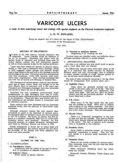 Pdf Varicose Ulcers