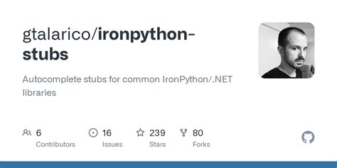 Github Gtalaricoironpython Stubs Autocomplete Stubs For Common