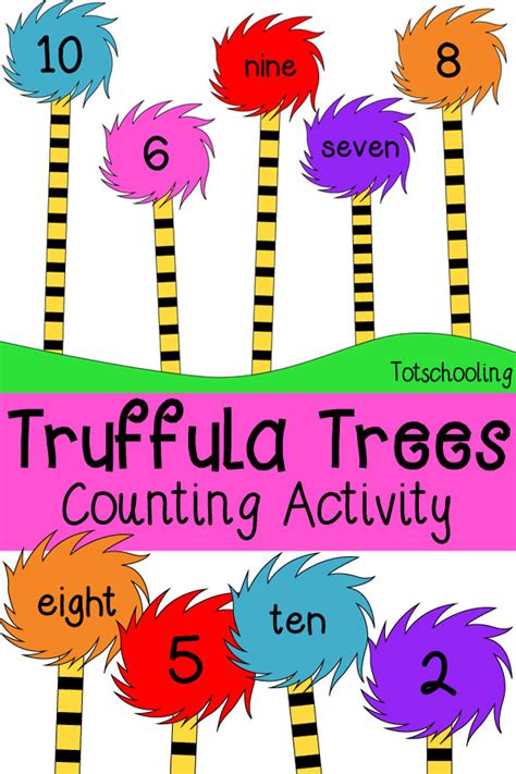 Free Dr Seuss Truffula Trees Counting