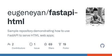 Github Eugeneyanfastapi Html Sample Repository Demonstrating How To Use Fastapi To Serve
