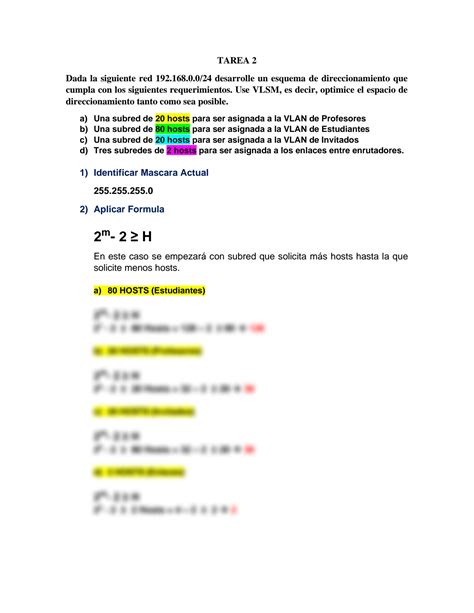SOLUTION Subnetting Vlsm Exercise Studypool