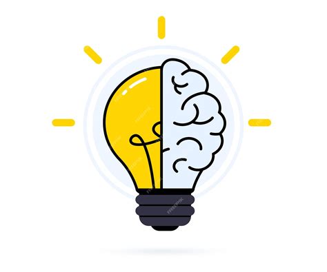 Premium Vector Creative Idea Logo Symbol Of Creativity Half Of Light