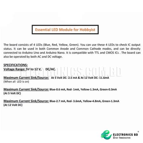 Led Module For Arduino Hobby Diy Latest Price In Bangladesh Bd
