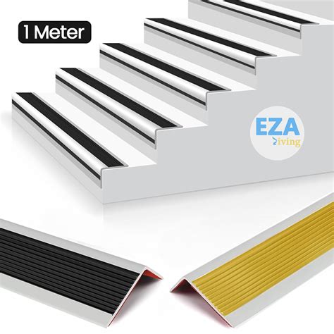 Siku 1 Meter Anti Slip Safety Stair Strip Pvc Rubber Type L 5cm Step Nosing Stair Elbow