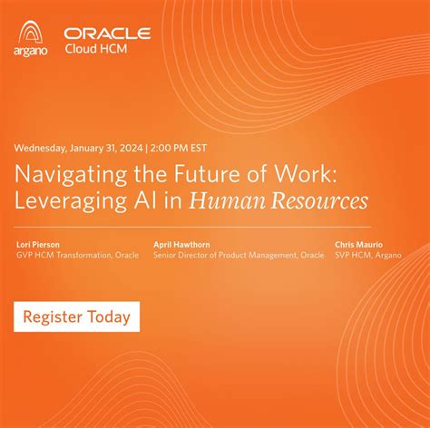 Learn About Ai In Hr With Oracle And Argano Carrie Mcmanus Posted On