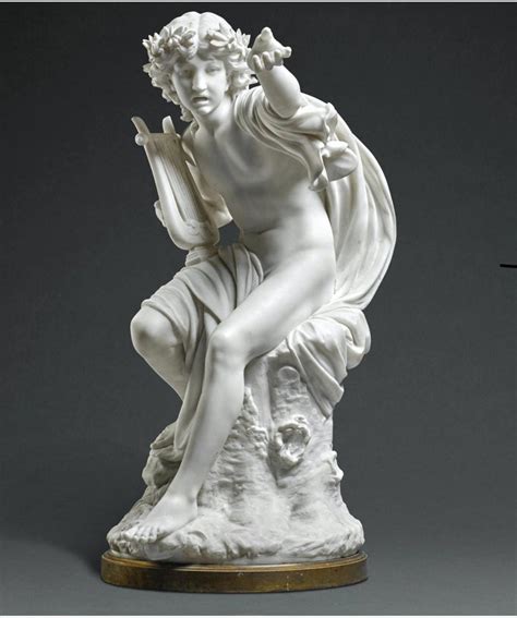 Henry Dasson Orpheus Neoclassical White Marble Sculpture 19 Century