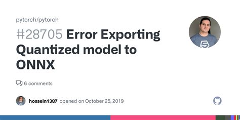 Error Exporting Quantized model to ONNX · Issue #28705 · pytorch/pytorch · GitHub