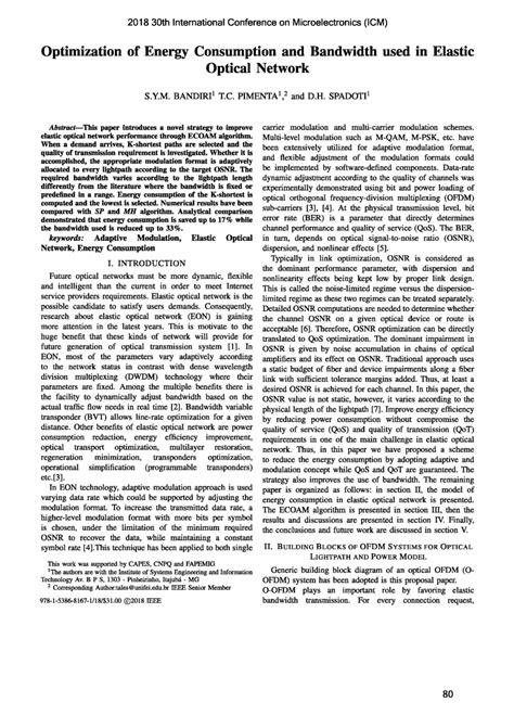 Pdf Optimization Of Energy Consumption And Bandwidth Used In Elastic