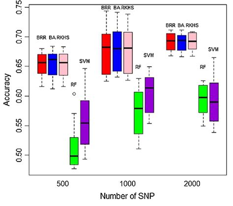 the accuracy of genomic breeding values prediction in different methods