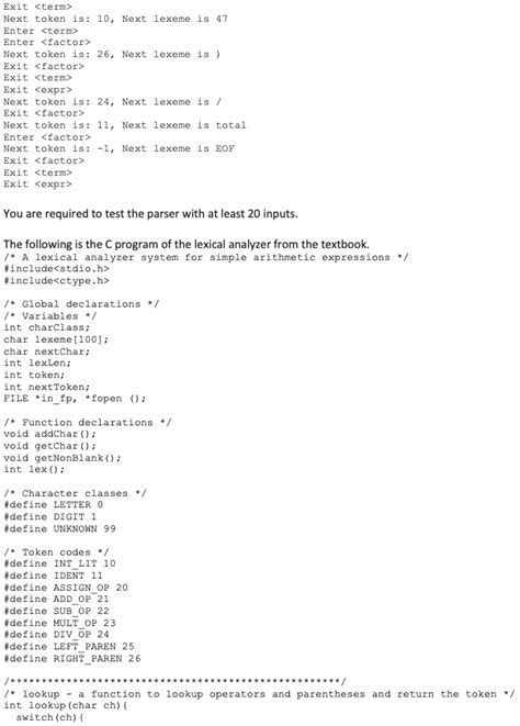 Solved For This Assignment You Will Build A Lexical