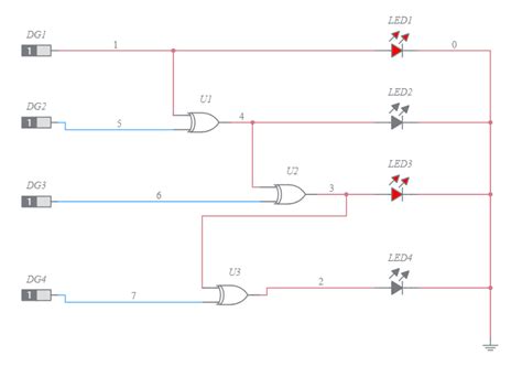 Gray Code To Binary Converter Multisim Live