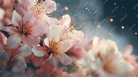 Premium Vector Abstract Background With Pink Flowers