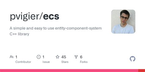 github pvigier ecs a simple and easy to use entity component system