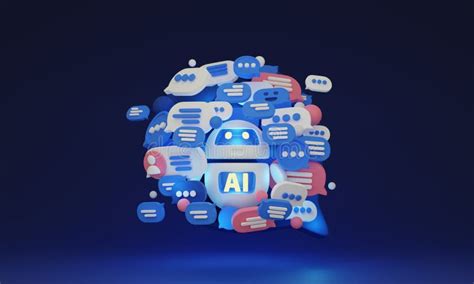Chat Gpt Future Of Ai Assistants And Service Robots 3d Illustration Stock Illustration