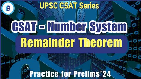 Mastering Number System For UPSC CSAT Remainder Theorem Practice Questions Prelims YouTube