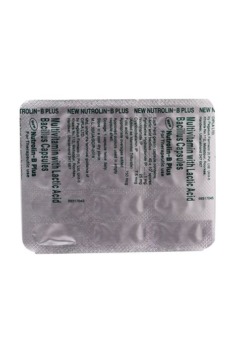 Buy Nutrolin B Plus 15 Capsules Online