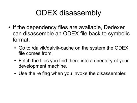 Understanding The Dalvik Bytecode With The Dedexer Tool Ppt