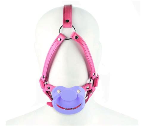 Adult Pacifier Gag Head Harness Hot Pink Abdl Dummy Gag Paddedpawzuk