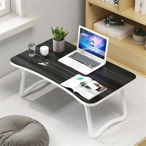 Portable Multifunctional Foldable Laptop Stand With Cup Hole Black Konga Online Shopping