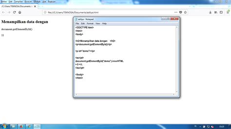 cara menampilkan javascript dengan 3 cara
