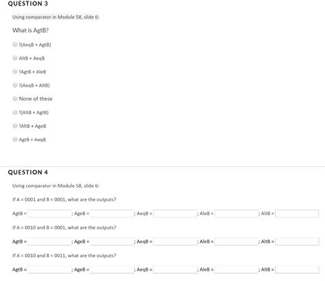 Solved QUESTION Using Comparator In Module Slide Chegg
