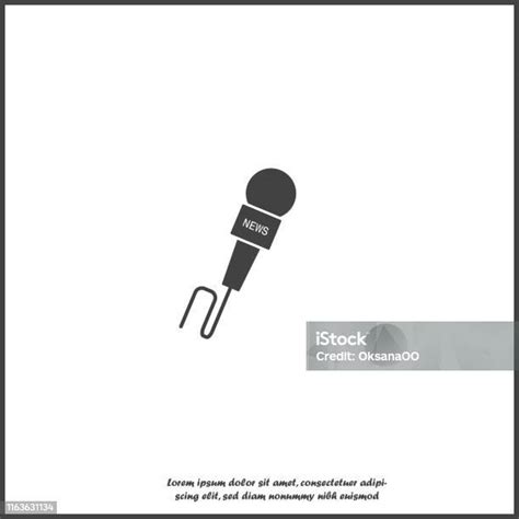 흰색 격리 된 배경에 뉴스 기호와 벡터 마이크 아이콘입니다 마이크에 대한 스톡 벡터 아트 및 기타 이미지 마이크 가수