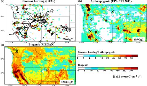 Voc Primary Emissions Over The Western Usa In The Base Geos Chem