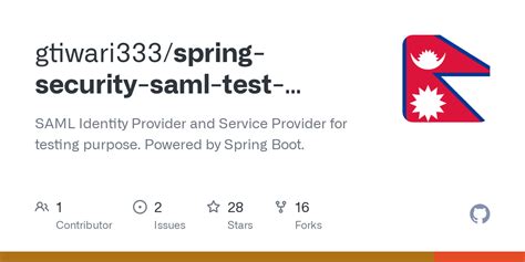Github Gtiwari Spring Security Saml Test Identity Provider And Service Provider Saml