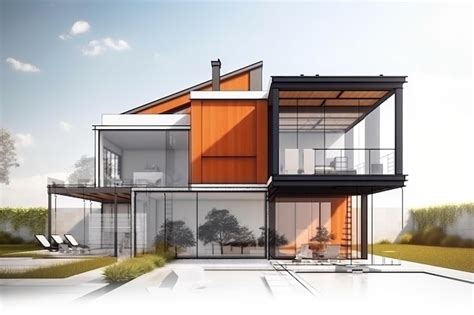 Premium AI Image Architecture D And Blueprints Representation Generative Ai