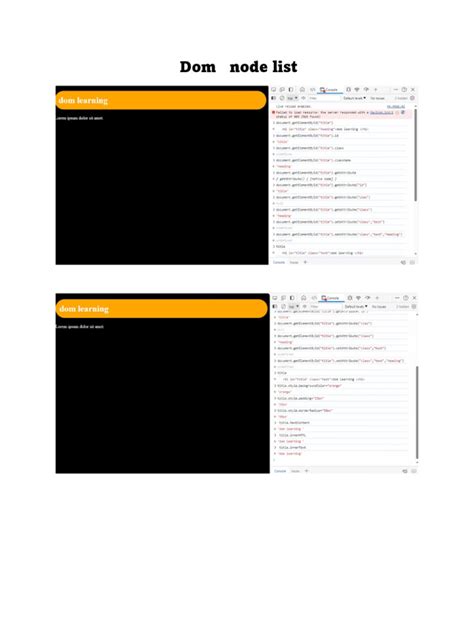Dom Node List Pdf Document Object Model World Wide Web