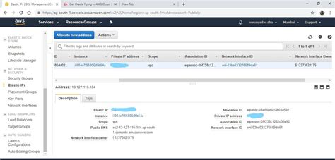 oracle database commands and practical examples aws elastic ip