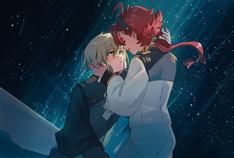 suletta mercury and elan ceres gundam and 1 more drawn by lalatia