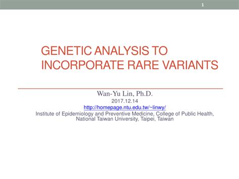 Pdf Genetic Analysis To Incorporate Rare Variants