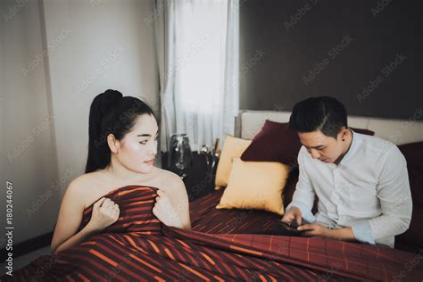 Beautiful Asian Woman Sad After Sex She Has Sex With Babefriend But He